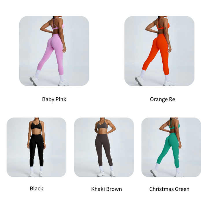 Sexy Beautiful Back Athletic Bras Scrunch Butt Leggings Workout Suits ...