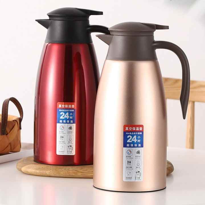 304 Stainless Steel Vacuum Insulated Kettle Warm Water Bottle European Coffee Pot Hot Water ...