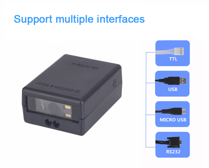 YHDAA Mini Auto Sensing Barcode Reader 1D 2D Embedded Fixed Mount ...