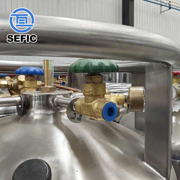 Hot Sale Cryogenic Stainless Steel 175L 210L Liquid Oxygen/Nitrogen/Argon/CO2 Cylinder Dewar ...