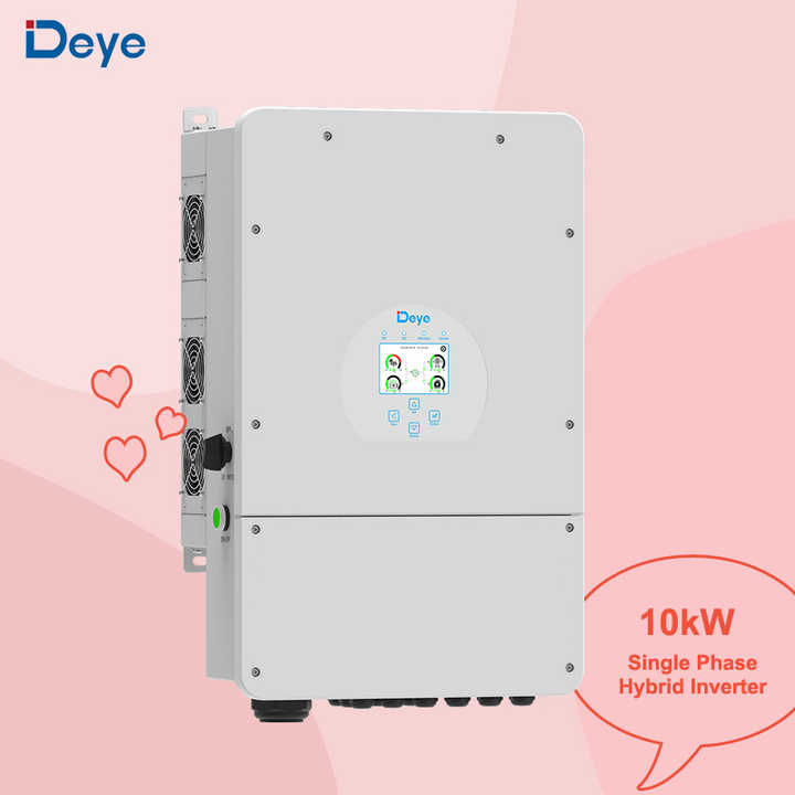 Deye SUN-10K-SG02LP1-EU-AM3 10kW 3-MPPT Single Phase Hybrid Inverter for Residential Solar ...
