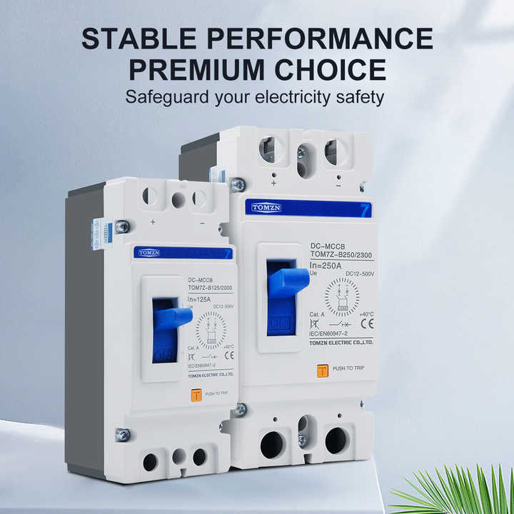 2P DC B Curve 500V DC Solar Molded Case Circuit Breaker MCCB Overload ...