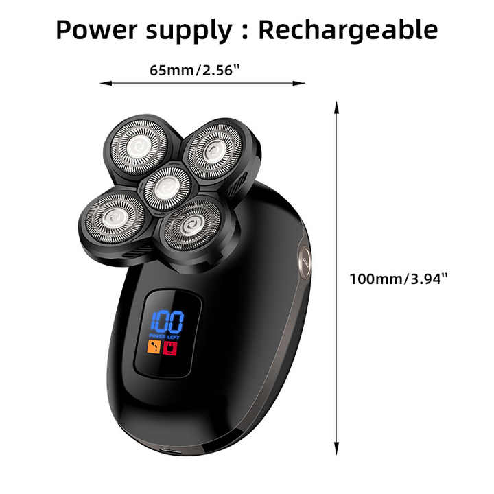 Electric Rotary Shaver Five-blade USB Charging Men's Razor for Body and ...