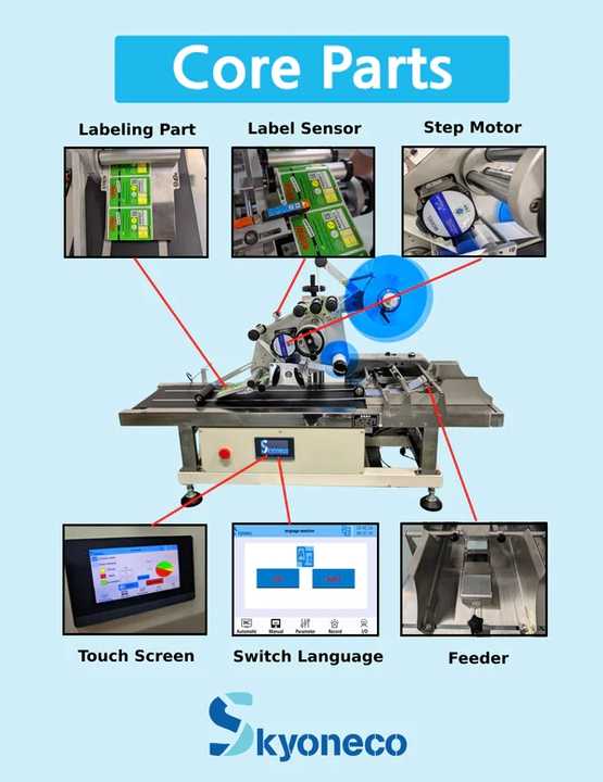 SKYONE Automatic Feeder Label Applicator Sticker Flat Bag Mylar Pouch ...