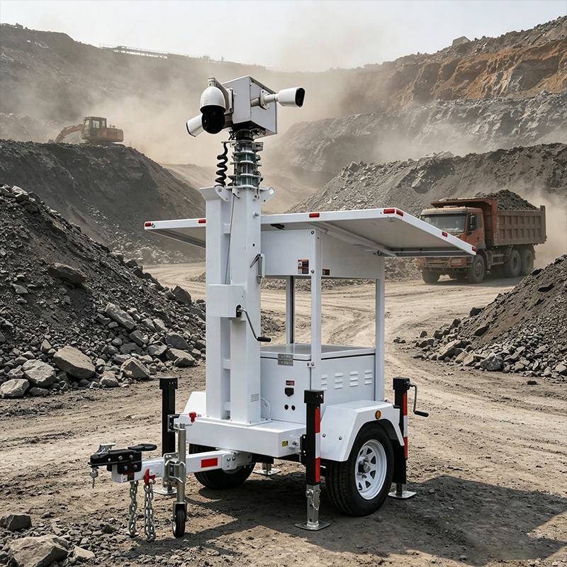Off Grid Solar Security CCTV Trailer with CE Certification for High ...