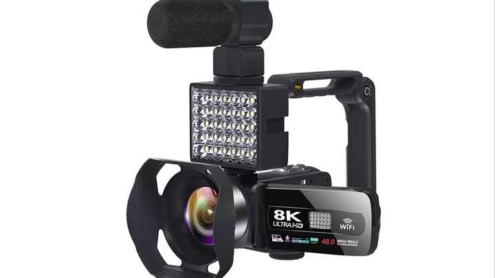 8K Digital Video Camera - Ultra HD Camcorder for Vlogging