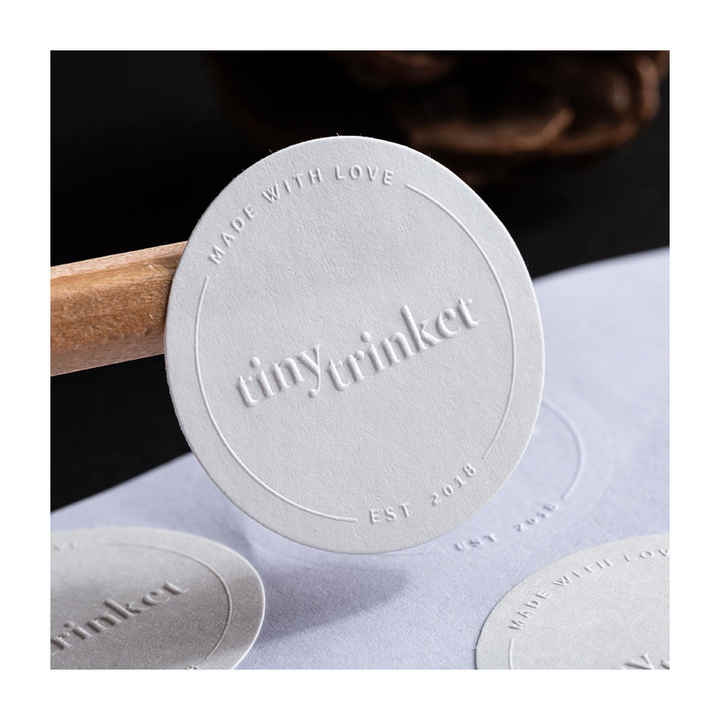 Customized Sticker Label Rough Texture Concave-convex Printing Baking ...