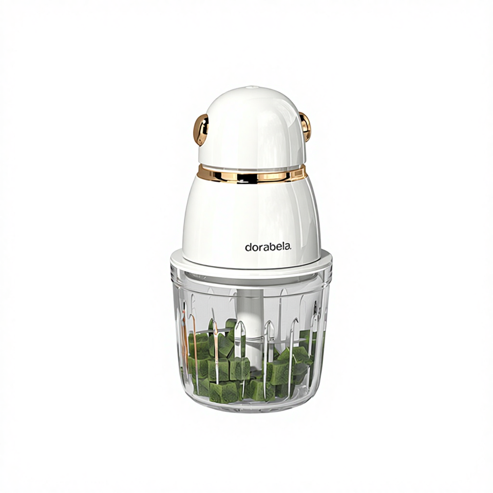 Dora Bell Baby Food Processor Stainless Steel 8-Blade Battery-Powered ...