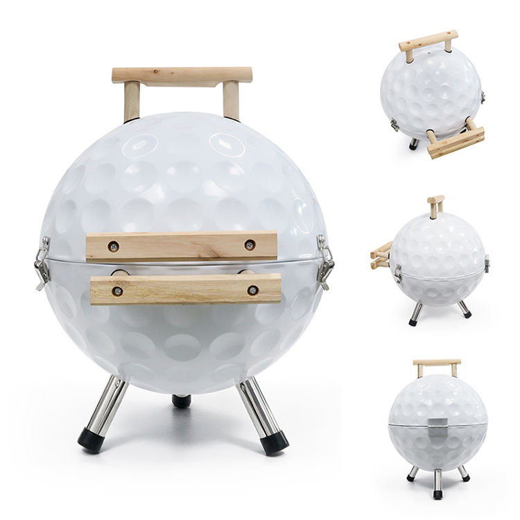 Golf Ball Shaped Charcoal BBQ Grill - Portable & Simple