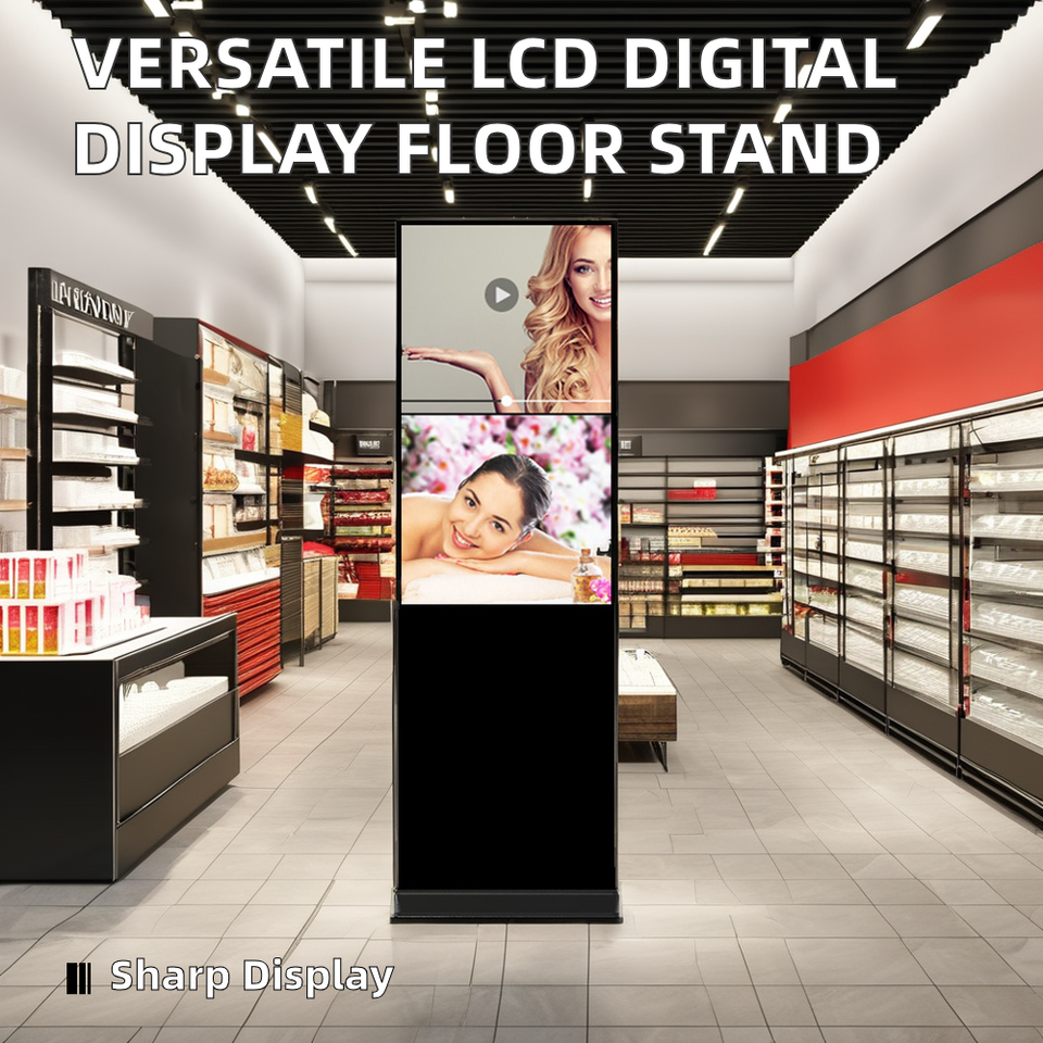 43 Inch Floor Standing LCD Ad Display Screen Indoor Touch Screen ...