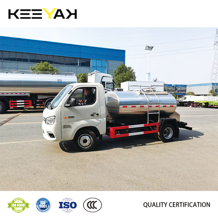 China Foton Stainless Steel Milk Tanker Truck 4x2 Milk Transportation ...