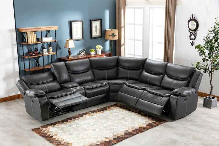 CY Modern Living Room Electric Sofa Recliner Leather