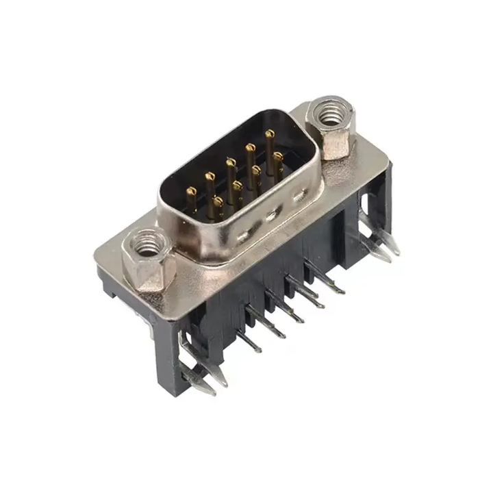 DB9 male Female 9 Pins Right Angle PCB Mount Connector 90 Degree D-Sub ...