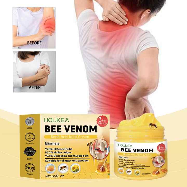 Houkea Pain Relief Cream - Organic Bee Venom Joint Care