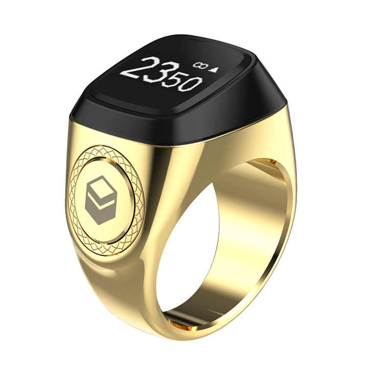 Muslim Gold Metal Smart Prayer Electronic Digital Finger Counting Ring ...