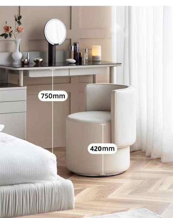 Light Luxury Simple Bedroom Furniture Wooden Vanity Table Stool with ...