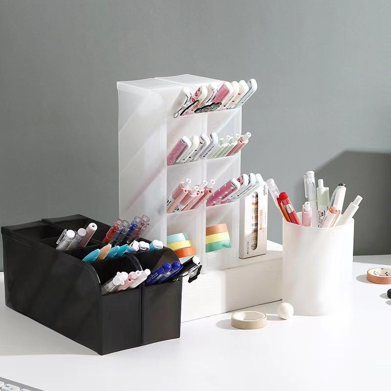 Nordic Elegant Black Color Desktop Organizer Box Makeup Brush Holder ...