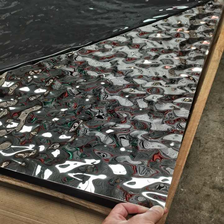 Water Ripple Finish Stainless Steel Sheet Purple Mirror Polish ...