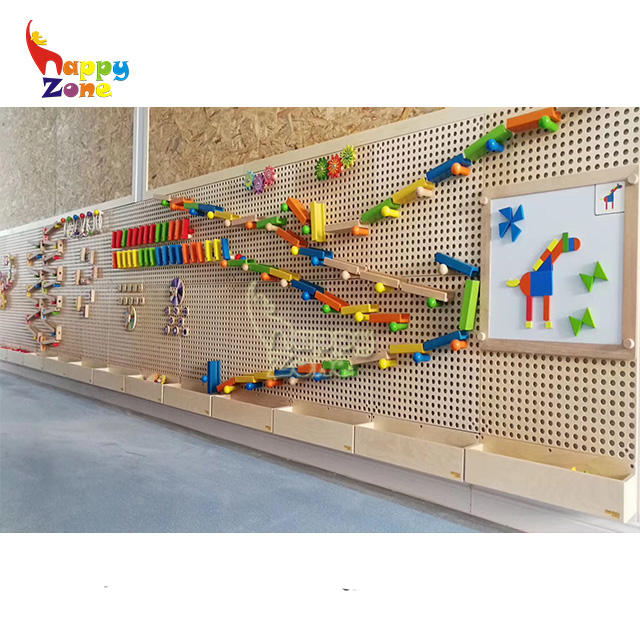 Wooden Interactive Wall Mounted Play Systems for Kids