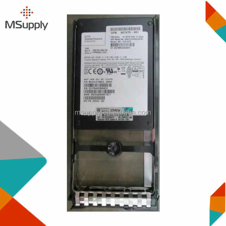 867544-001 15.36TB SAS 12Gb 2.5" 3PAR SSD Server Series Solid State ...