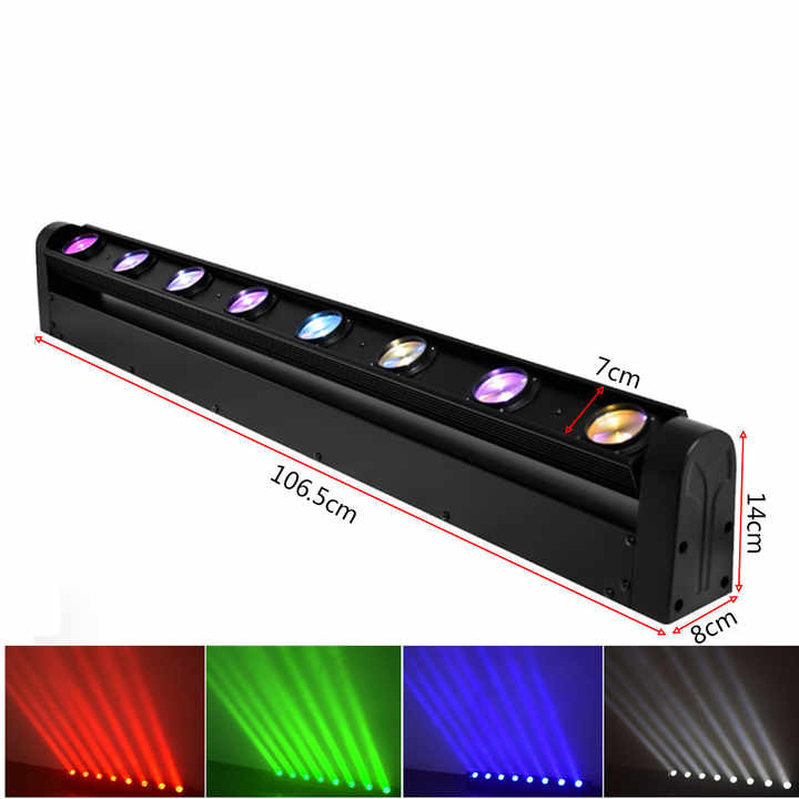 8x12w Moving LED Beam Bar RGBW 4in1 for Stage Lighting