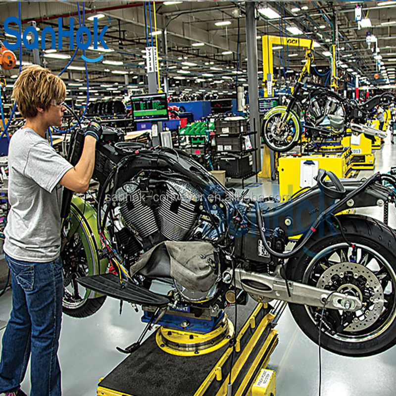 Automatic plate chain conveyor electric motorcycle assembly line with ...