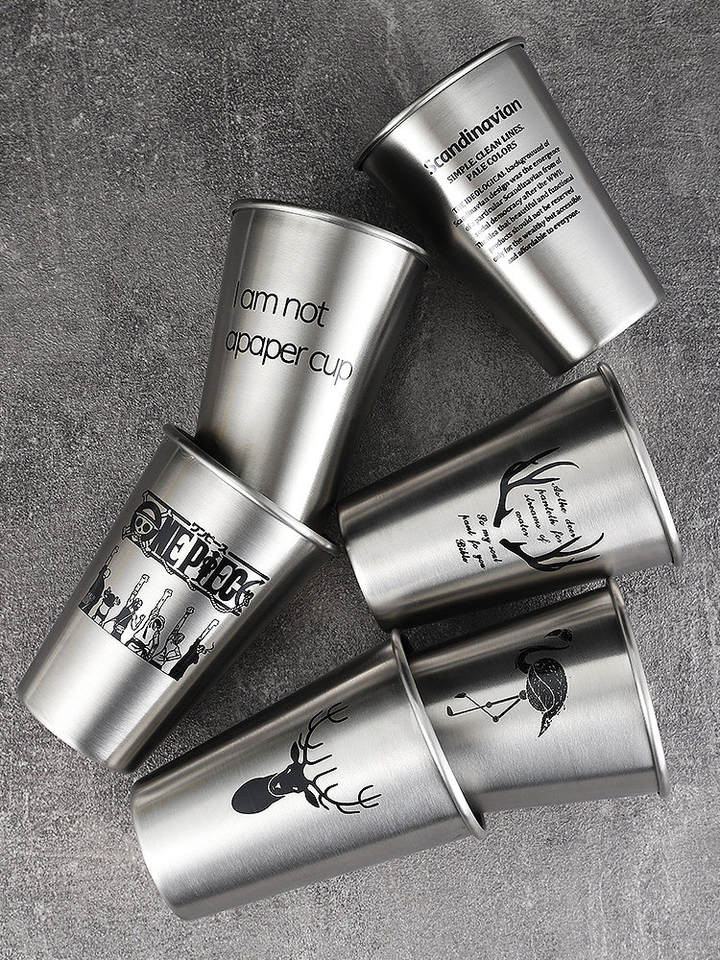 Industrial-style 304 Stainless Steel Cylindrical Cup Beer Mug Instagram ...