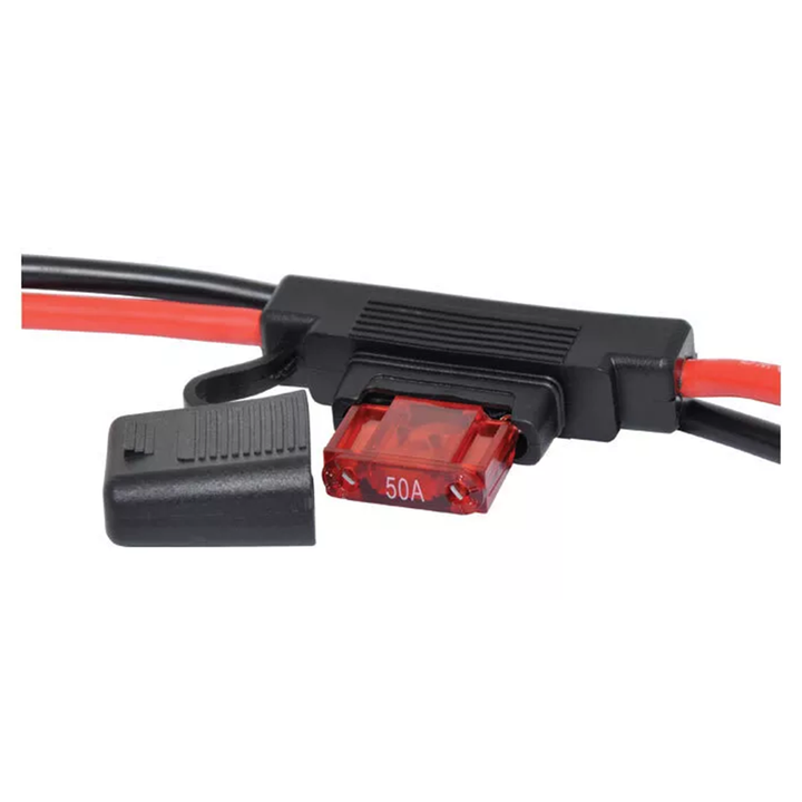 50A Battery Connectors 300MM Length M8 Eye Ring Terminals 8AWG Cable ...