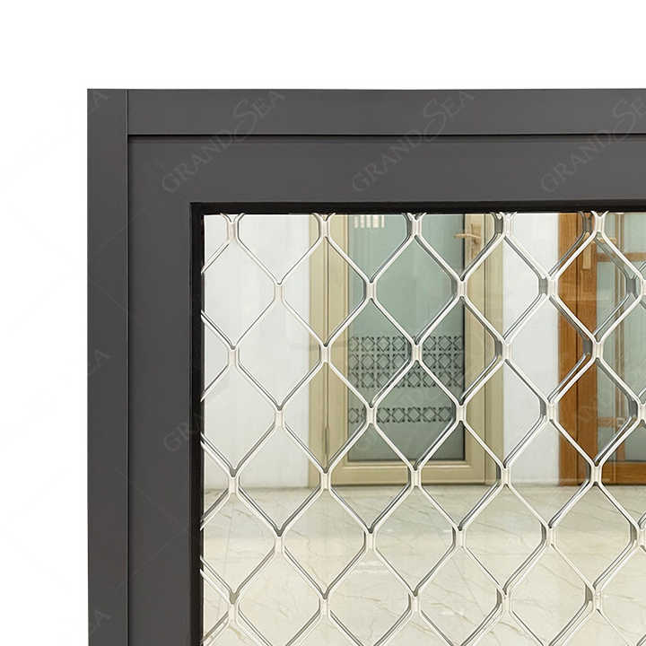 Anti-mosquito Black Aluminium Burglar Proof Sliding Window