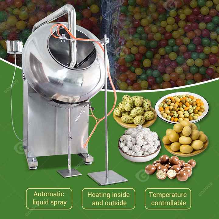 Automatic Caramel Tumbler Sugar Coated Gummy Candy Pan Steel Chocolate ...