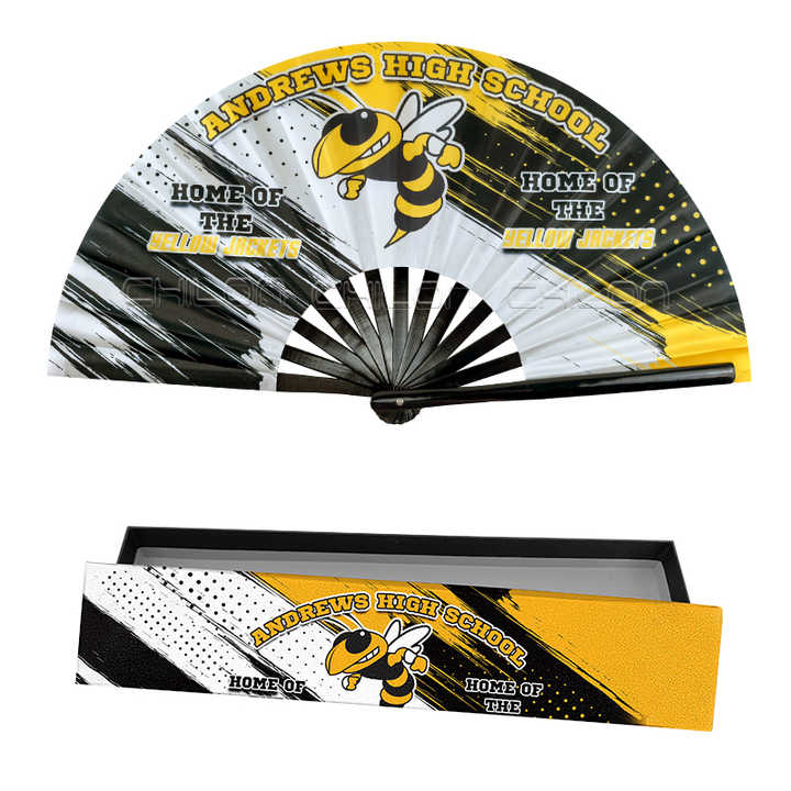 Sublimation Blanks Folded Polyester Bamboo Fans Fabric Folding Hand Fan ...
