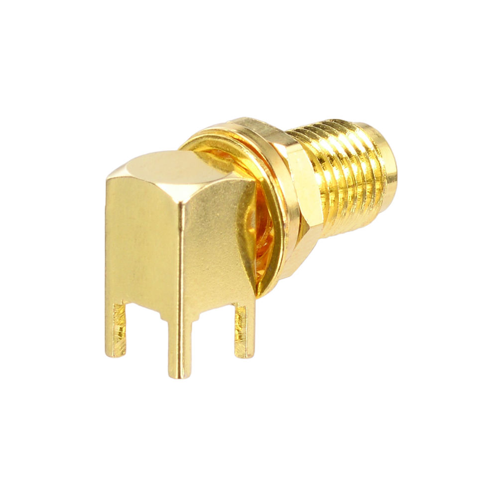 Hot SMA Connector SMA Female Bulkhead Solder PCB Mount Right Angle ...