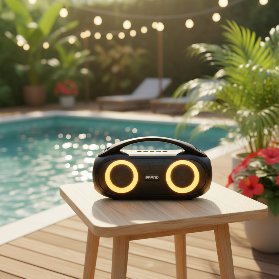 20W RGB Plastic Portable Speaker Dual Pairing True Wireless Stereo HD ...