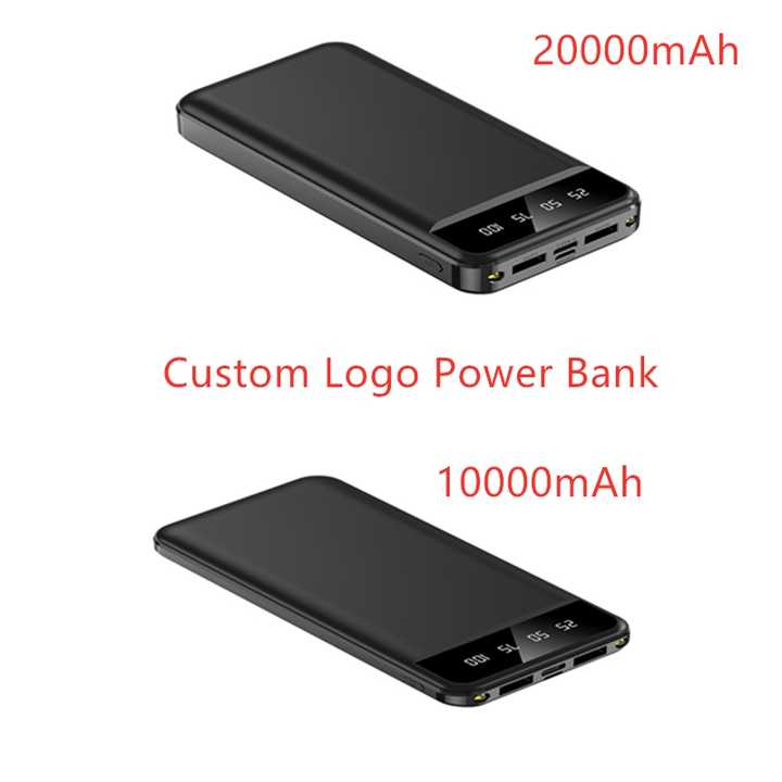 Low Pre Custom Logo Dual USB Flashlight Power Bank 20000mah Portable ...