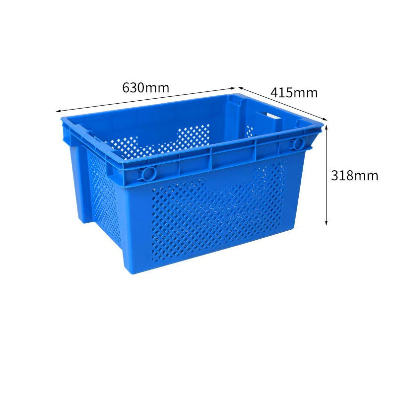 SHUNMEI Perforated Mesh Plastic Storage Boxes & Bins-Stackable Nestable ...