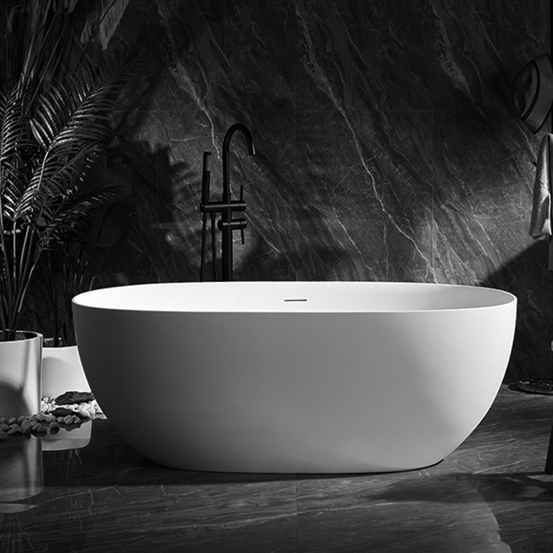 Italian Design Solid Surface Composite Stone Resin Freestanding White ...
