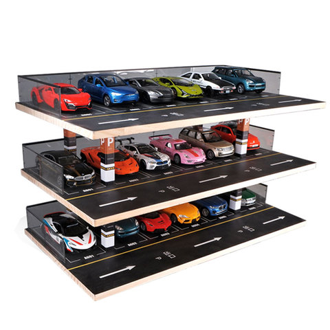 Kivcmds 1:18 Diecast Display Case Simulation Parking Garage Scene Car ...
