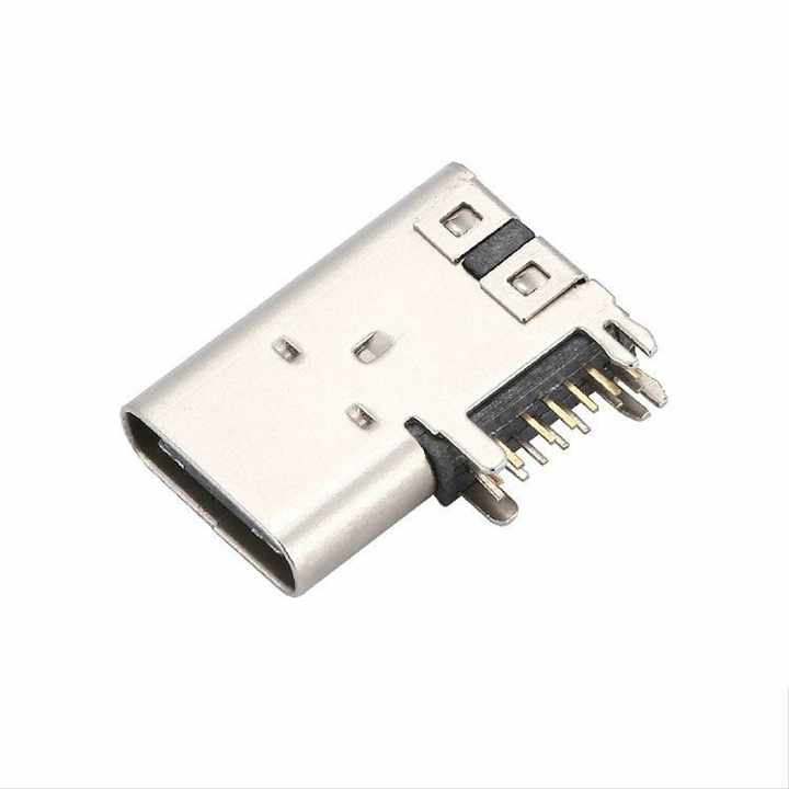 Type C 14 Pin Female Connector - Right Angle DIP Mounting