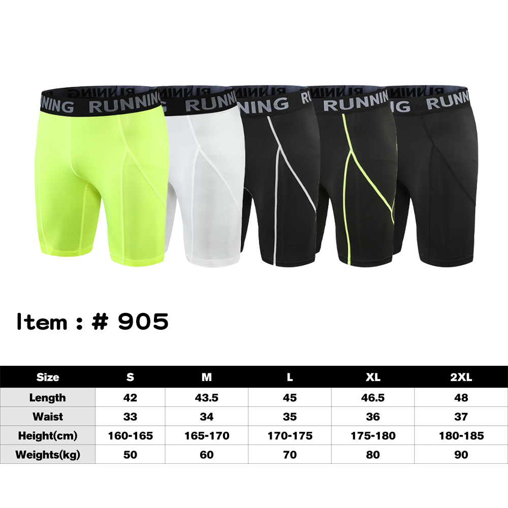 Men Compression Shorts Pants Workout Base Layer Jogger Short Long Pants ...
