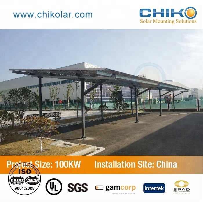 Waterproof design solar mounting structure for aluminum carport pv ...