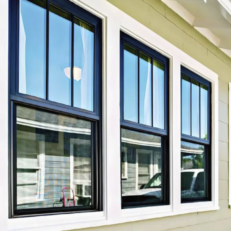 Windproof Aluminum Alloy Vertical Sliding Hung Window with Louver ...