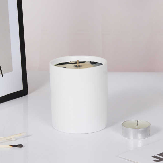 Luxury Custom Matte Black Candle Jar With Lid Empty Vessel Candle Jar ...