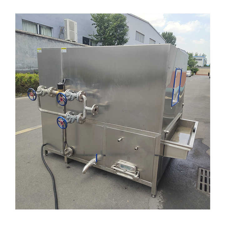 Automatic Industrial Meat Trolley Cart Washer Euro Bin Cart Buggy ...