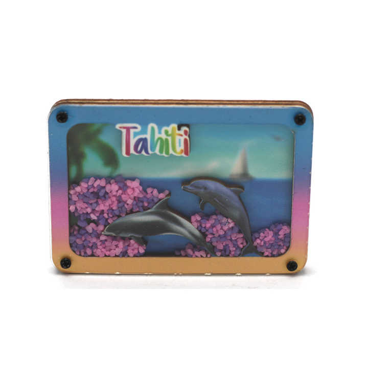 Custom Wood Magnet - Fiji Maldives Tahiti Tourist Souvenir