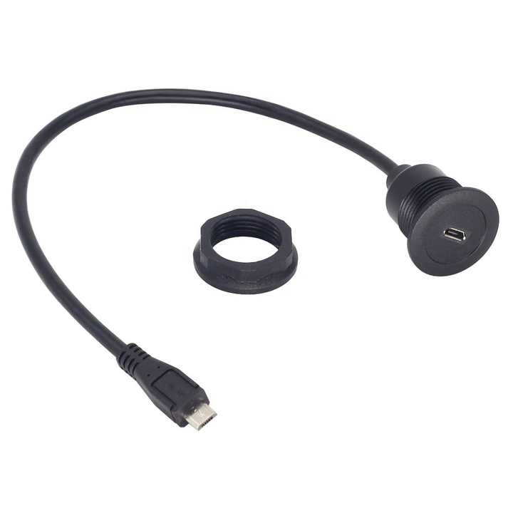 Multimedia Case Box Mount Micro USB Port Panel Mount Micro B Male to ...