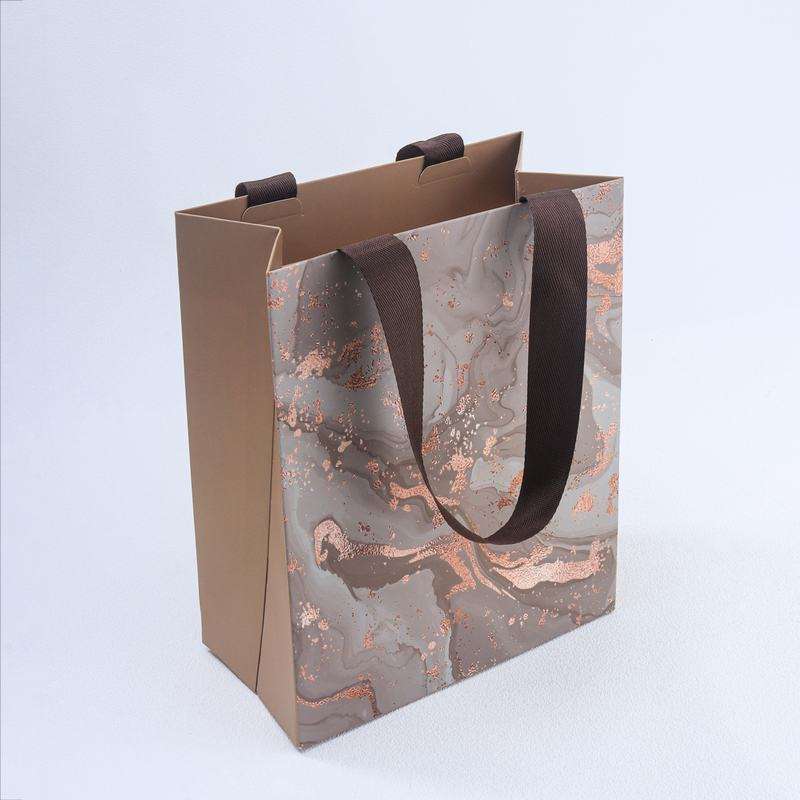 Wholesale Painting Print Paper Bags, Hot Stamping Rose Gold Foil Gift ...
