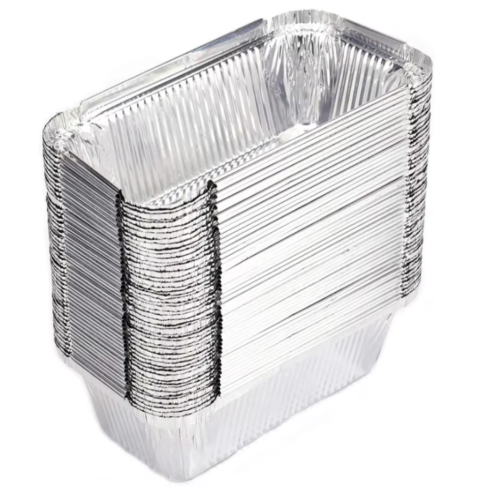 Disposable Eco-Friendly Rectangle Aluminum Foil Pan Container Cookware ...