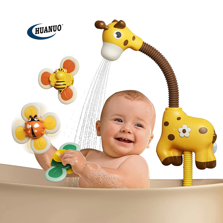 Giraffe Baby Bath Toys Automatic Sprinkler Suction Bath Toy for ...