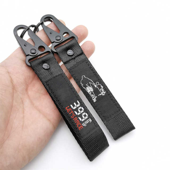 Custom Key Lanyard Logo - Short Motorcycle Eagle Buckle