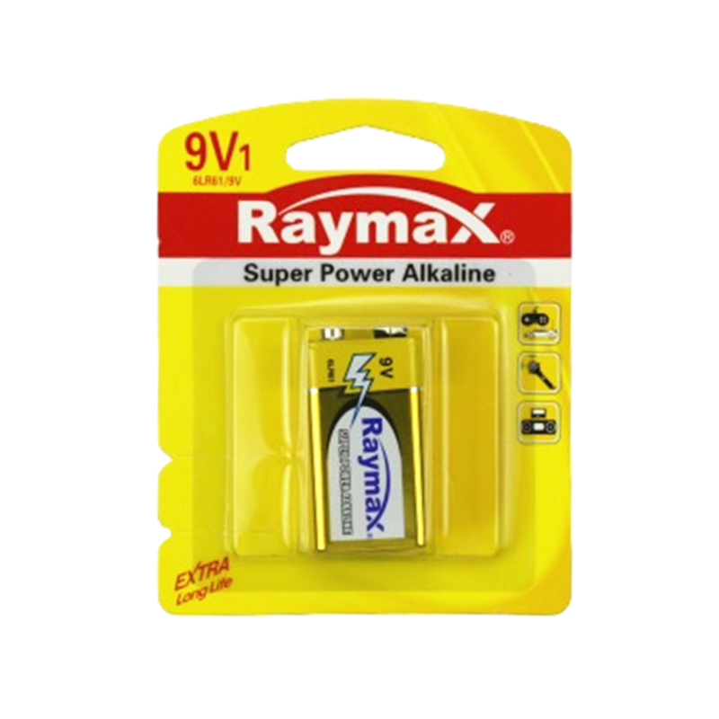 RAYMAX 工場サプライヤー9V形アルカリ乾電池 1本パック 6LR61| Alibaba.com